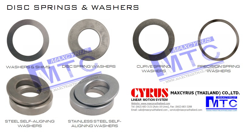Disc Springs + Washer - บริษัท แมกซ์ไซรัส (ไทยแลนด์) จำกัด